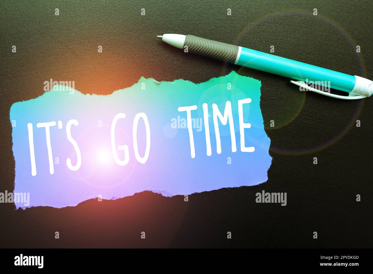 Conceptual caption It's Go Time. Business overview A period to ...