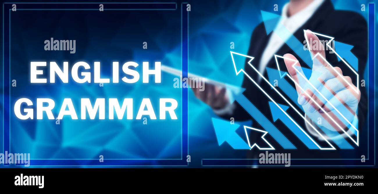 Text showing inspiration English Grammar. Business concept courses ...