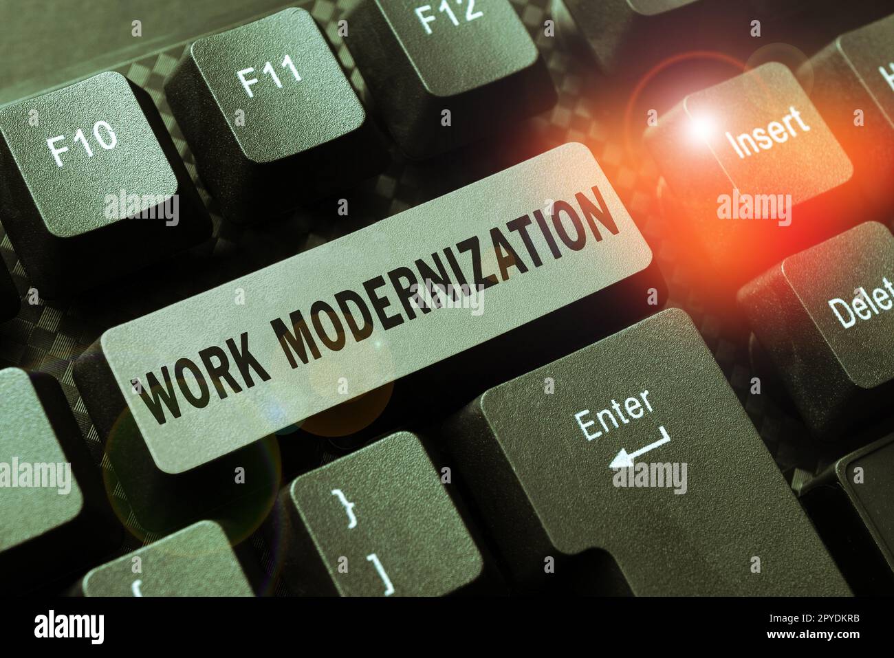 Handwriting text Work Modernization, Word for changing product service ...