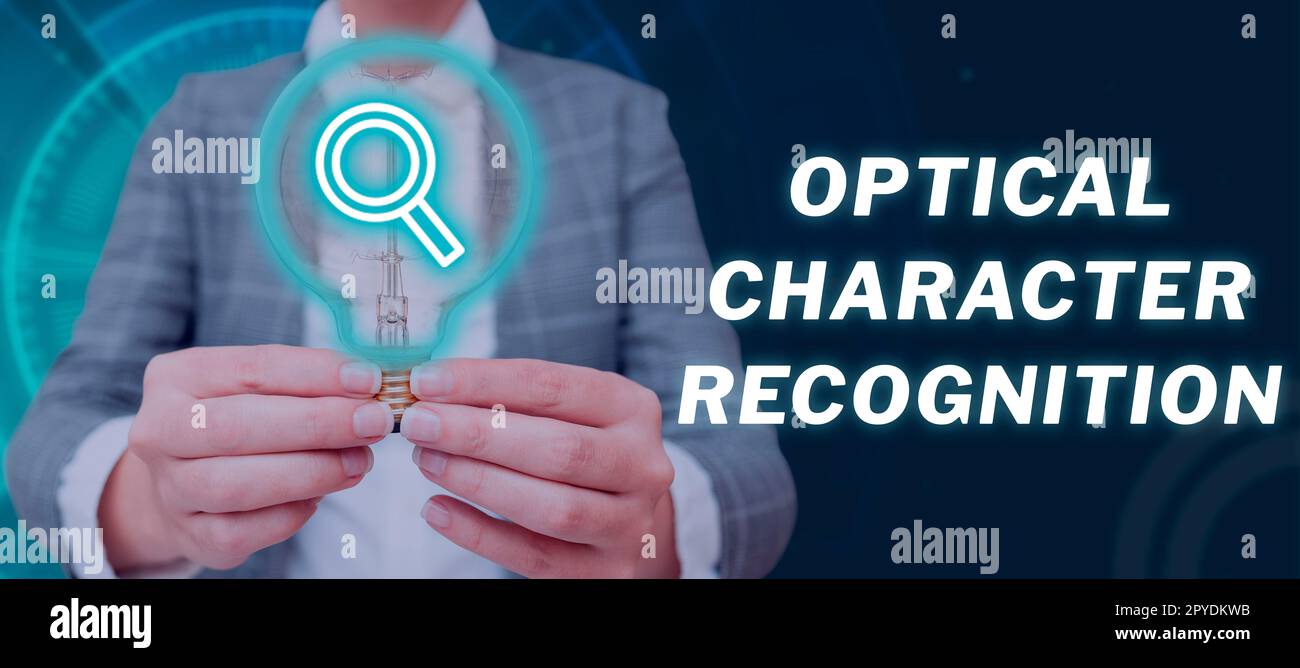 Conceptual caption Optical Character Recognition. Internet Concept the ...