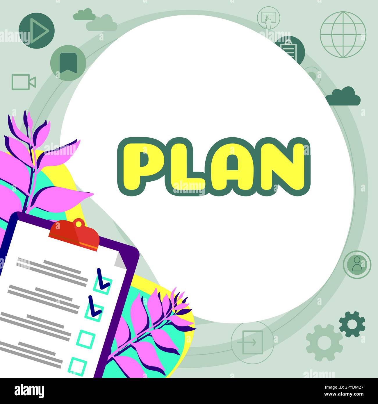 Handwriting text Plan. Internet Concept Start of a detailed proposal of ...