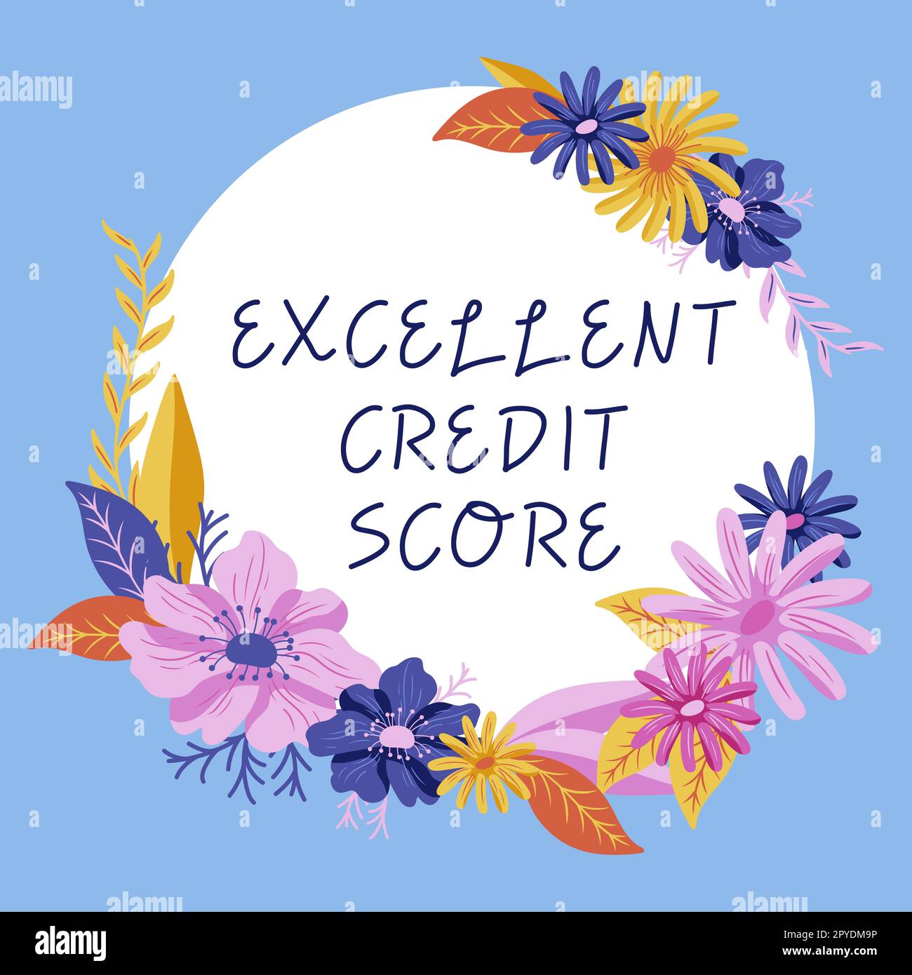 Conceptual display Excellent Credit Score. Word for person's report of ...