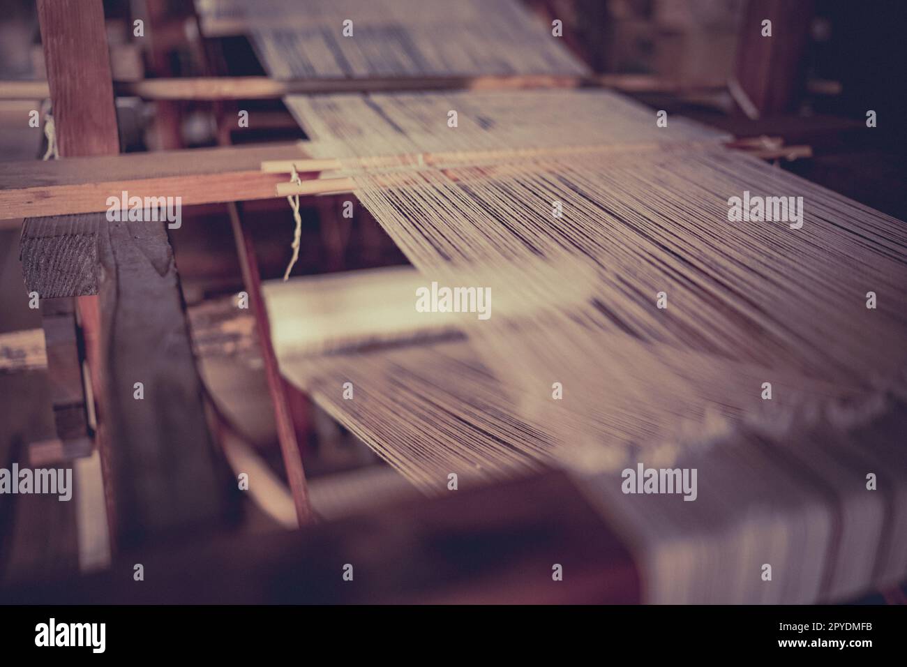 Retro machine weave machine (Showa no image Stock Photo - Alamy