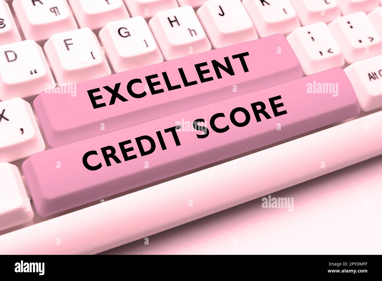 Hand writing sign Excellent Credit Score. Internet Concept person's ...