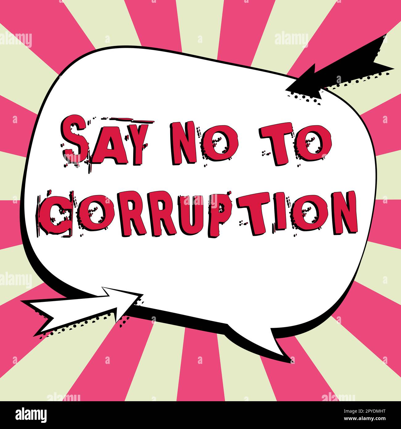 Text showing inspiration Say No To Corruption. Business idea ...