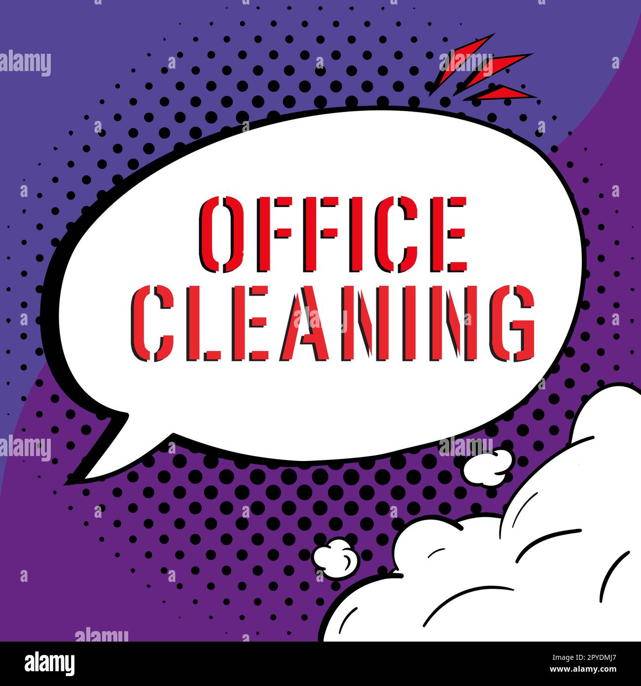 Text sign showing Office Cleaning. Business idea the action or process ...