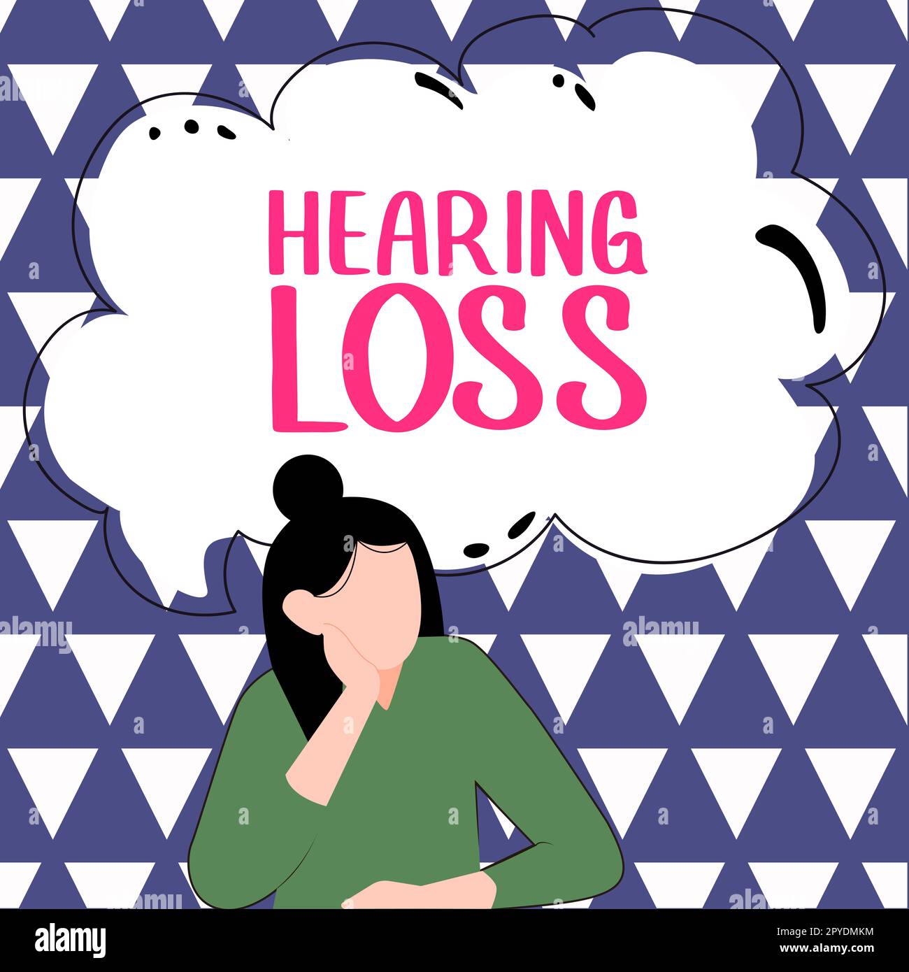 Conceptual caption Hearing Loss. Internet Concept is partial or total ...