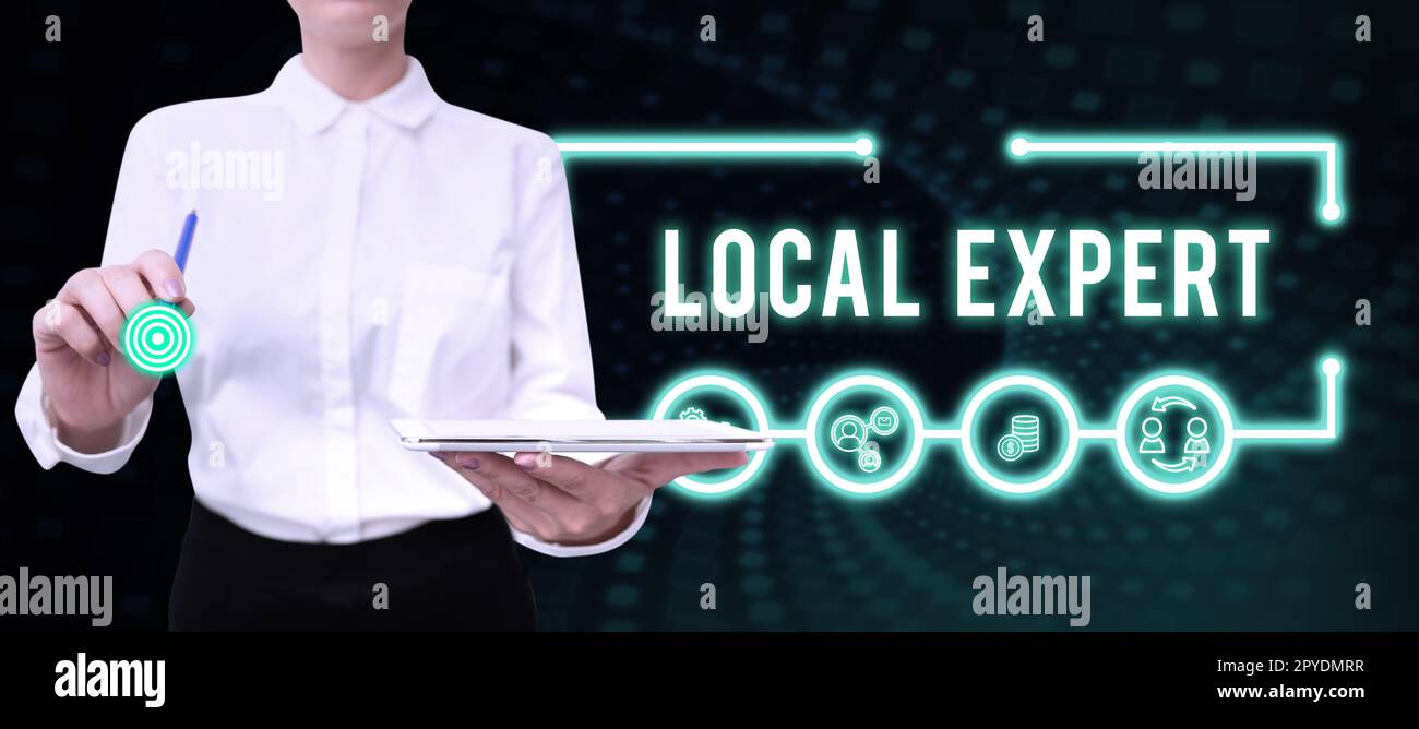 Text showing inspiration Local Expert. Business approach offers ...