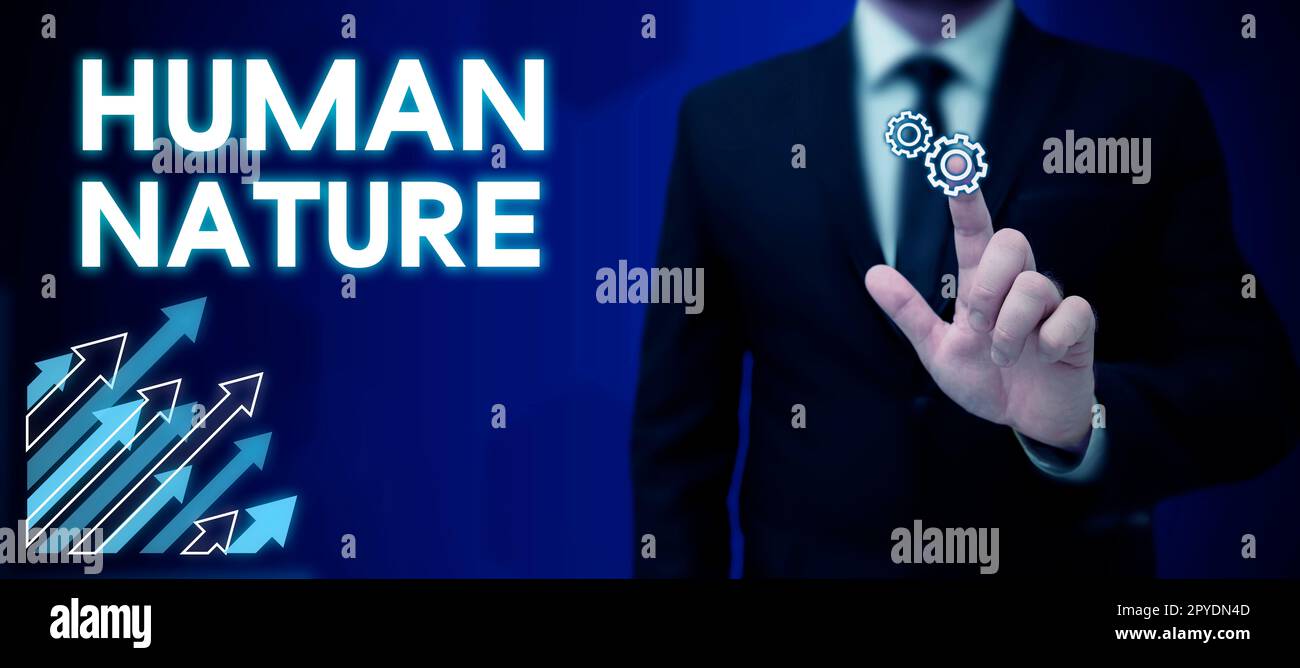 Conceptual display Human Nature. Conceptual photo psychological ...