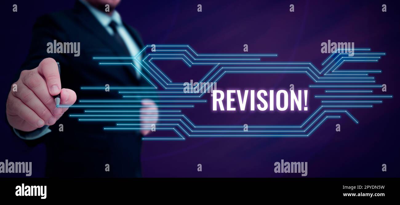 Conceptual caption Revision. Business overview action of revising over ... Conceptual caption Revision. Business overview action of revising over ...