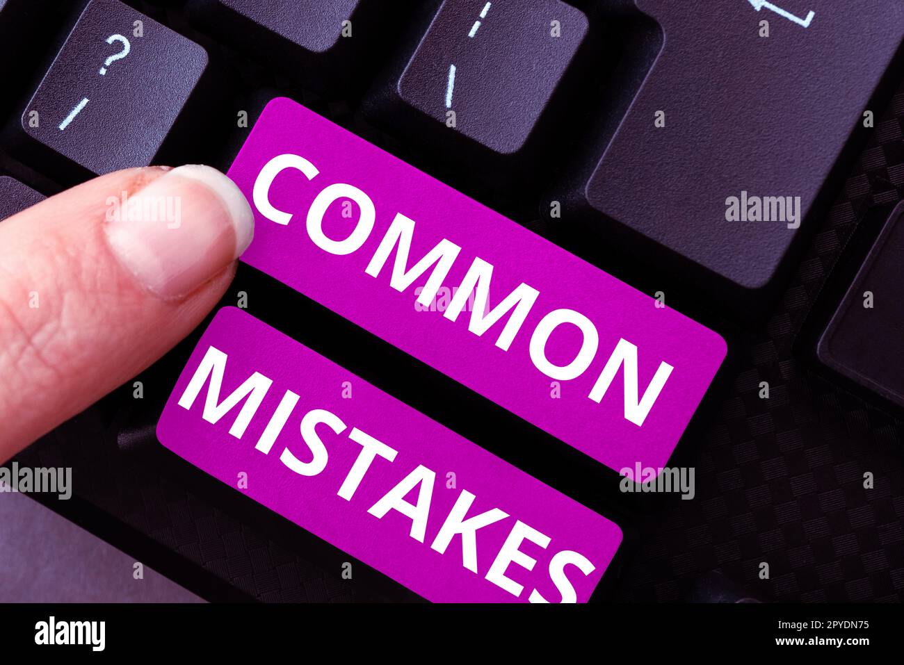 Sign displaying Common Mistakes. Business overview actions that are ...