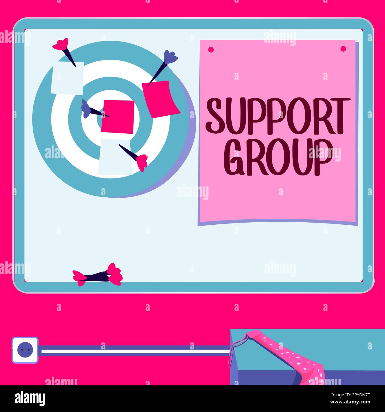 Conceptual caption Support Group. Business showcase number of people ...