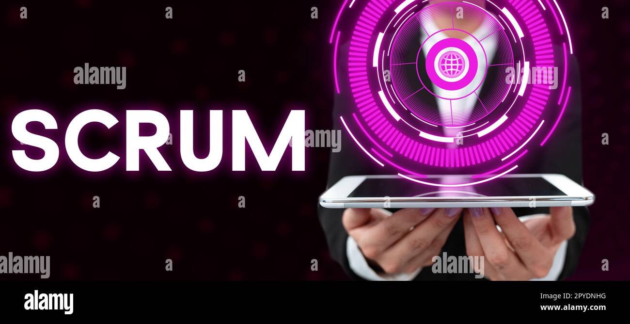 Handwriting Text Scrum Word Written On Handwriting As Distinct From Print Written Characters Of