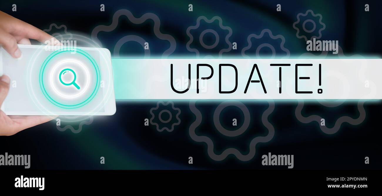 Text showing inspiration Update. Business idea Make something more modern Adding new facts ...