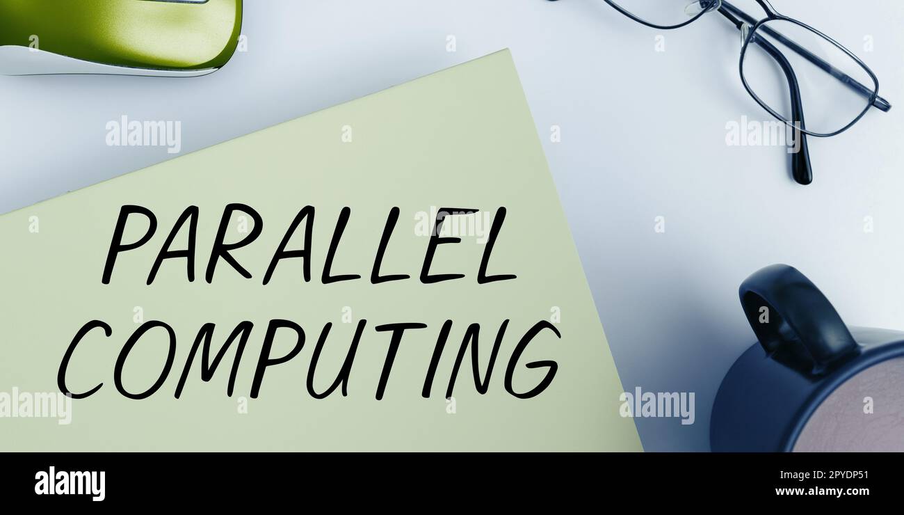 Text Showing Inspiration Parallel Computing Word Written On Simultaneous Calculation By Means