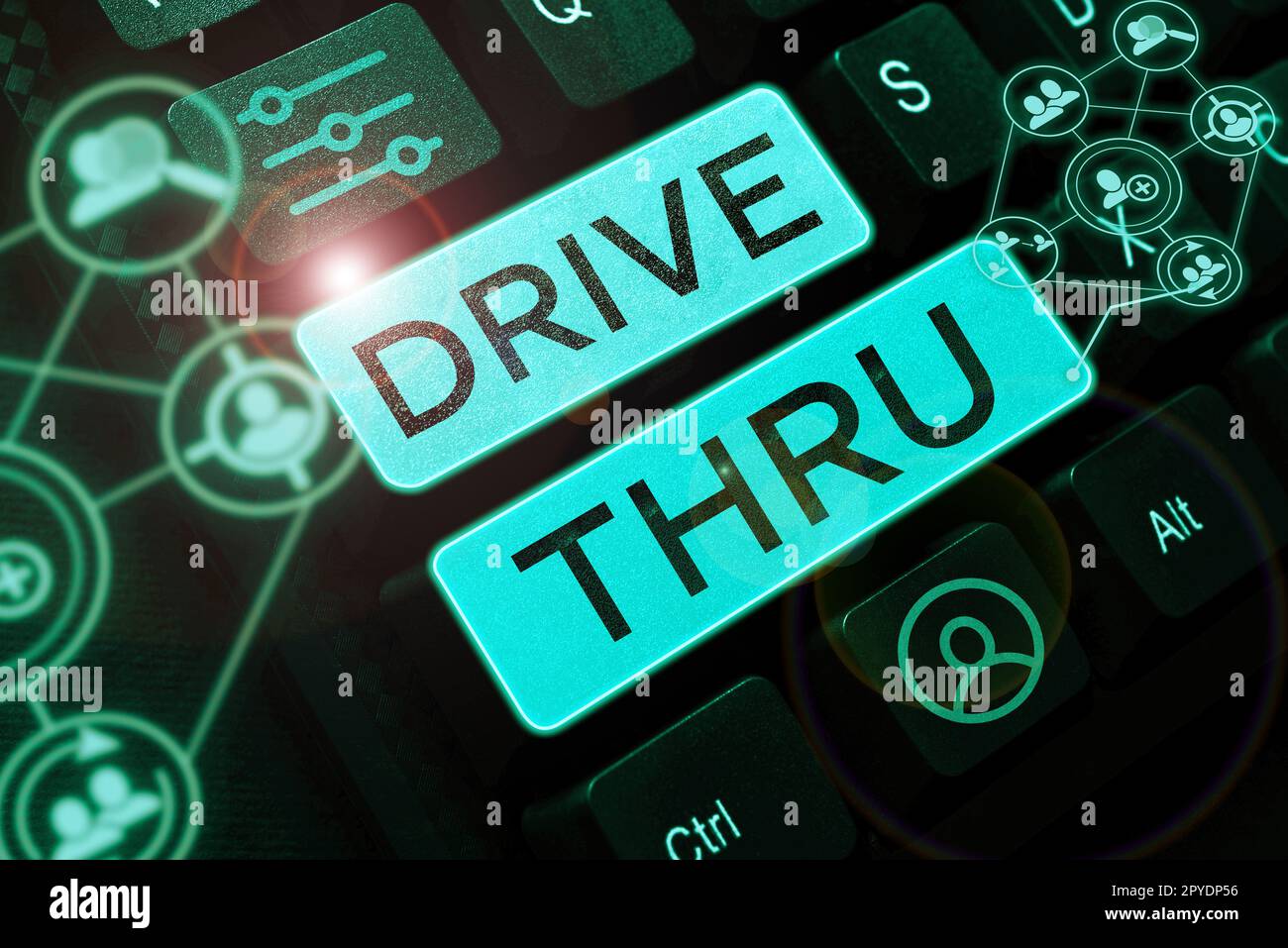Handwriting text Drive Thru. Concept meaning place where you can get ...