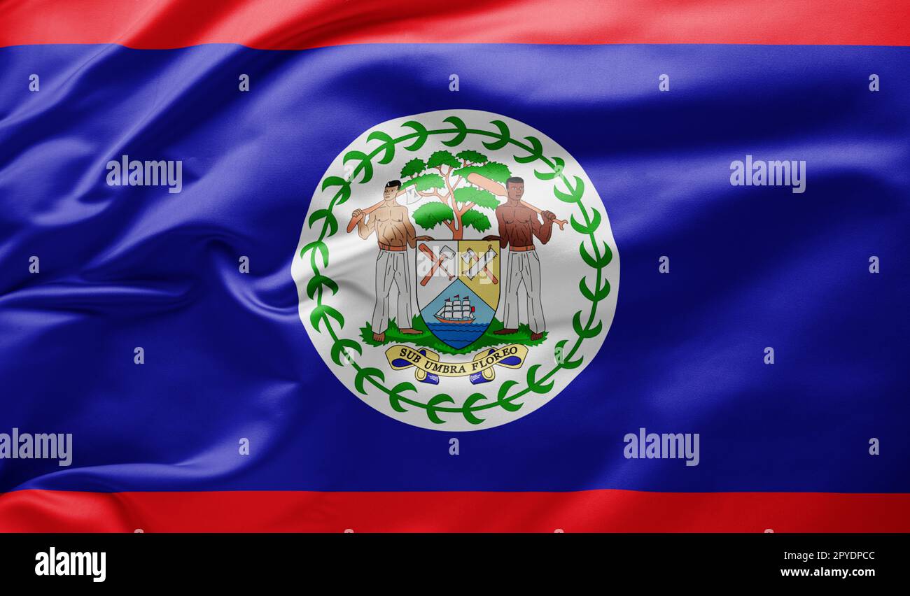 Flag belize waving wind hi-res stock photography and images - Alamy