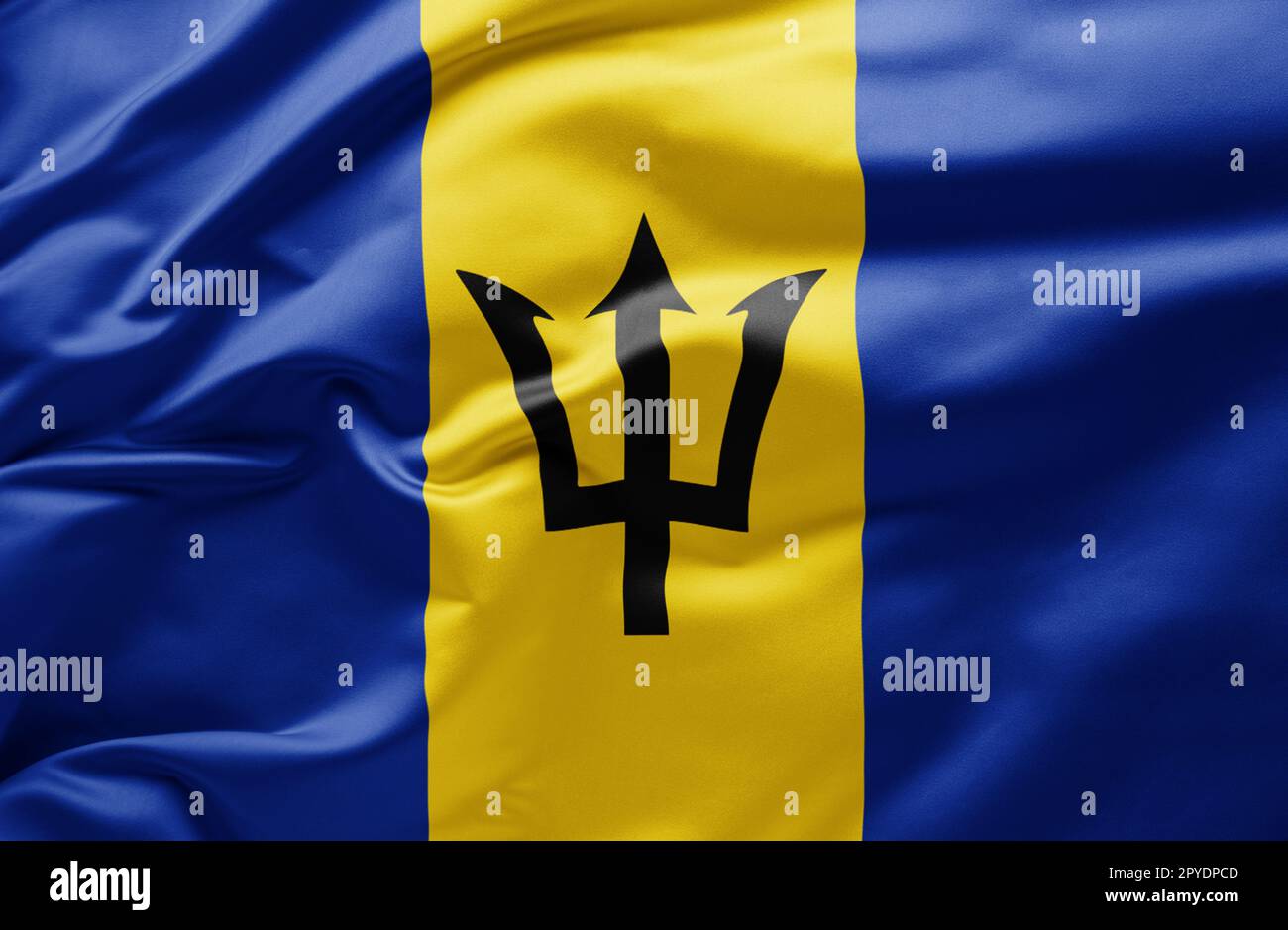 Waving national flag of Barbados Stock Photo - Alamy