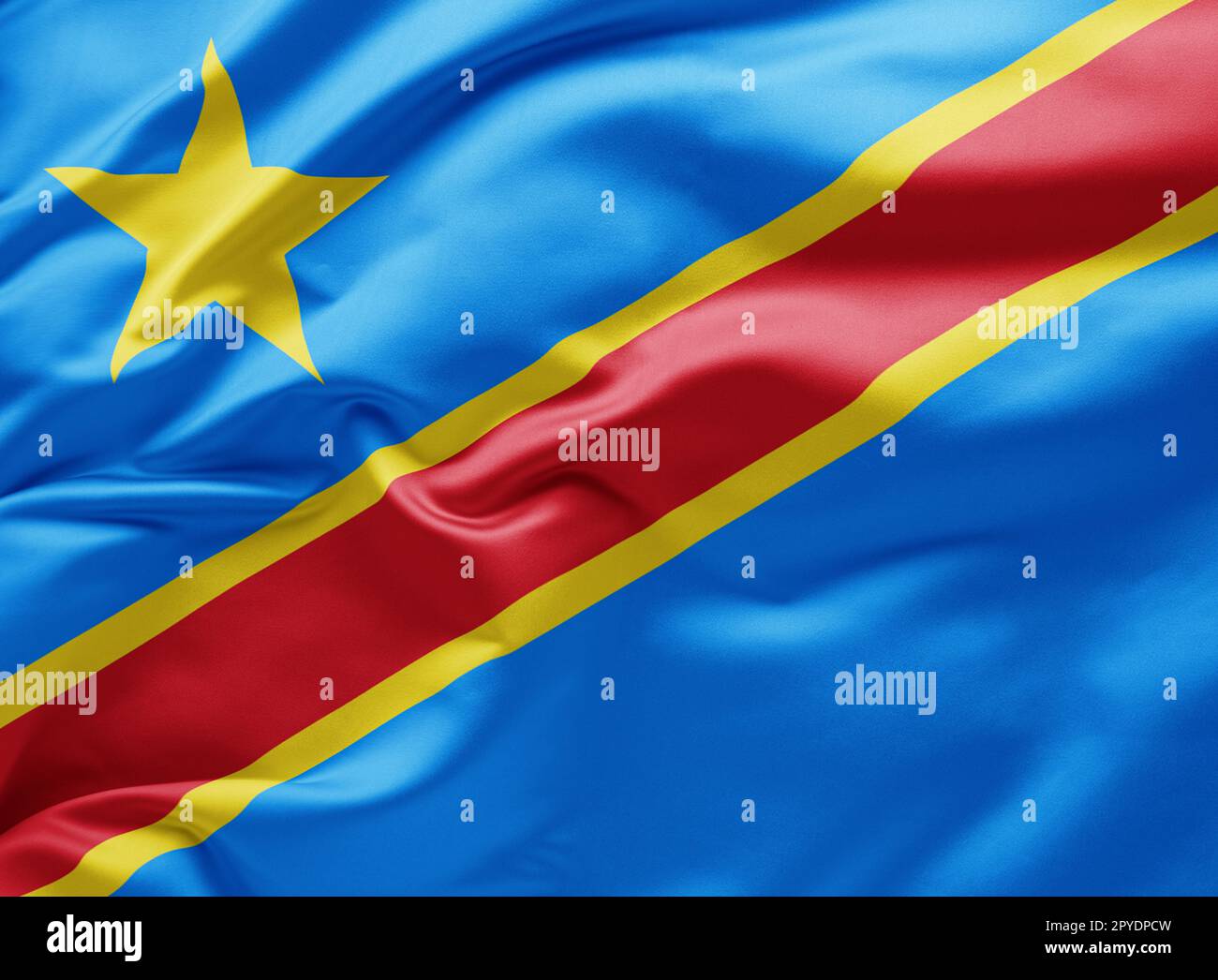 Waving national flag of Democratic Republic of the Congo Stock Photo ...