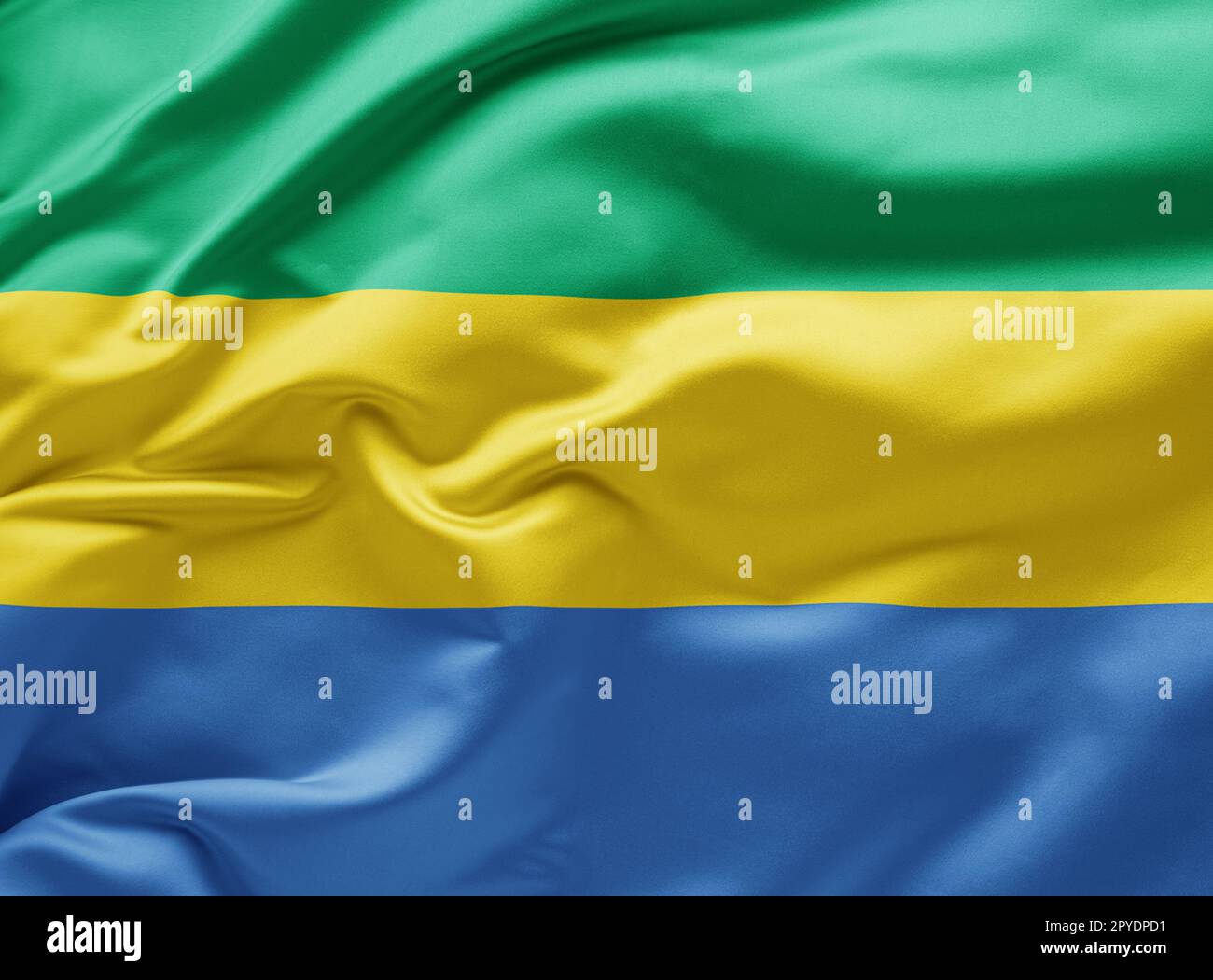 Waving national flag of Gabon Stock Photo - Alamy