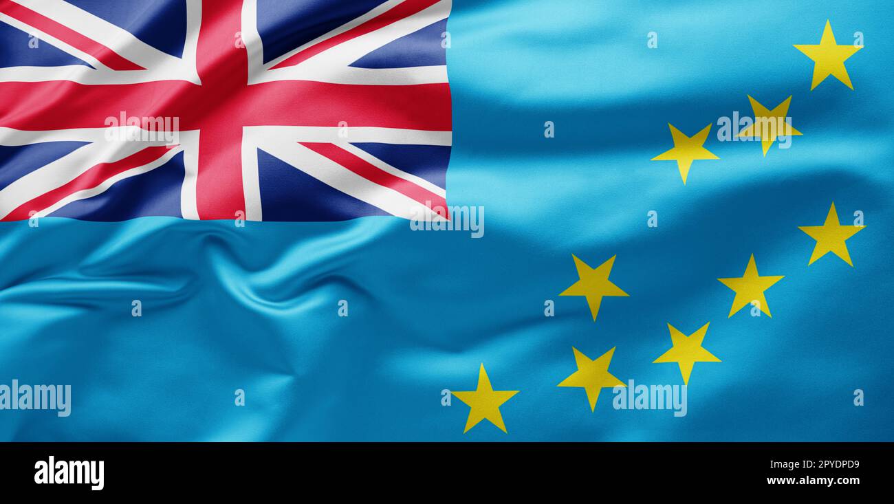 Waving national flag of Tuvalu Stock Photo - Alamy