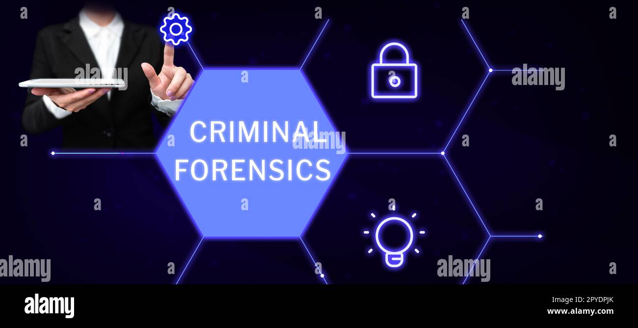 Conceptual display Criminal Forensics. Business overview Federal Offense actions Illegal ...