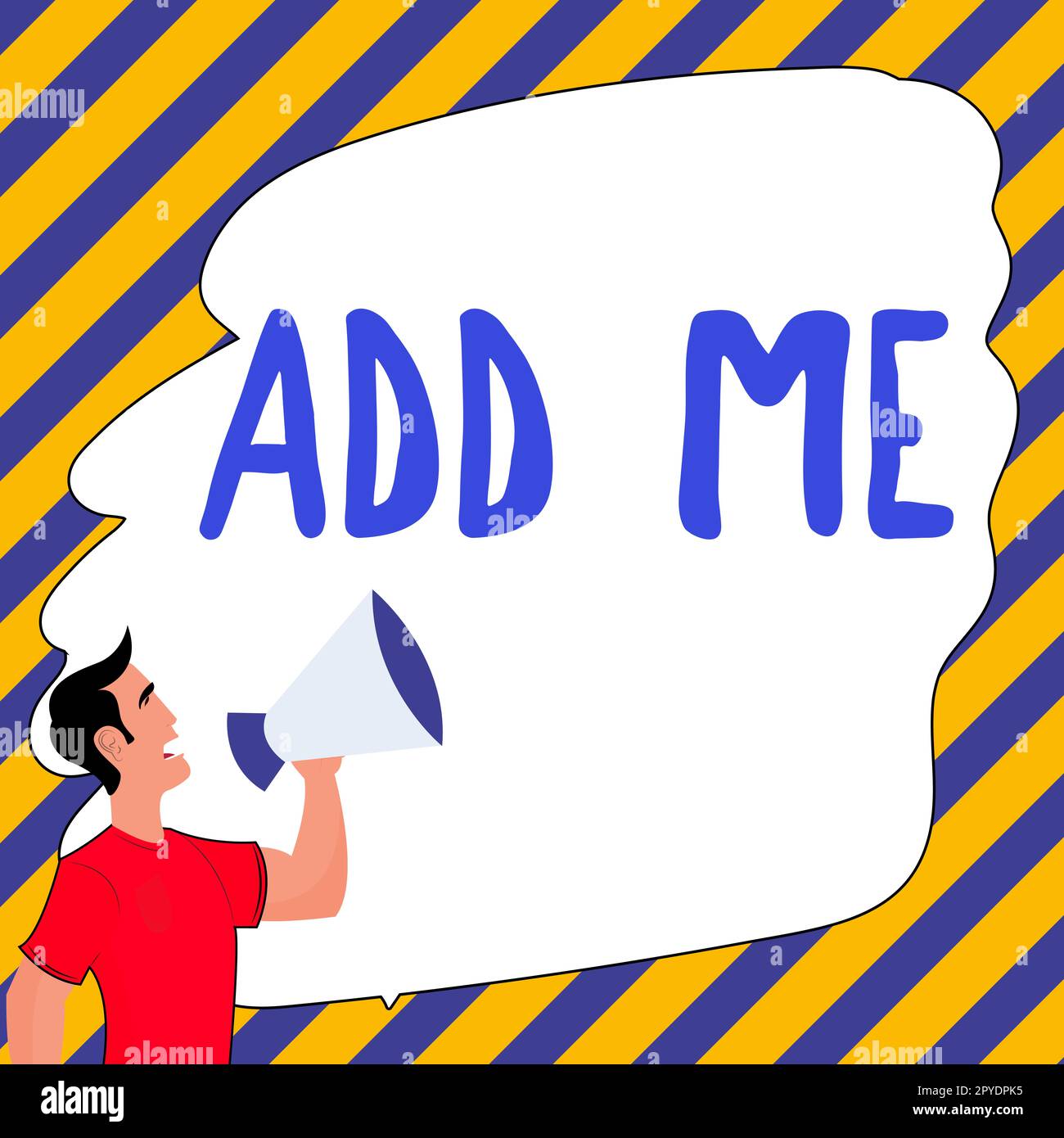 Add this message sign for social media posts in a bright room on a ...