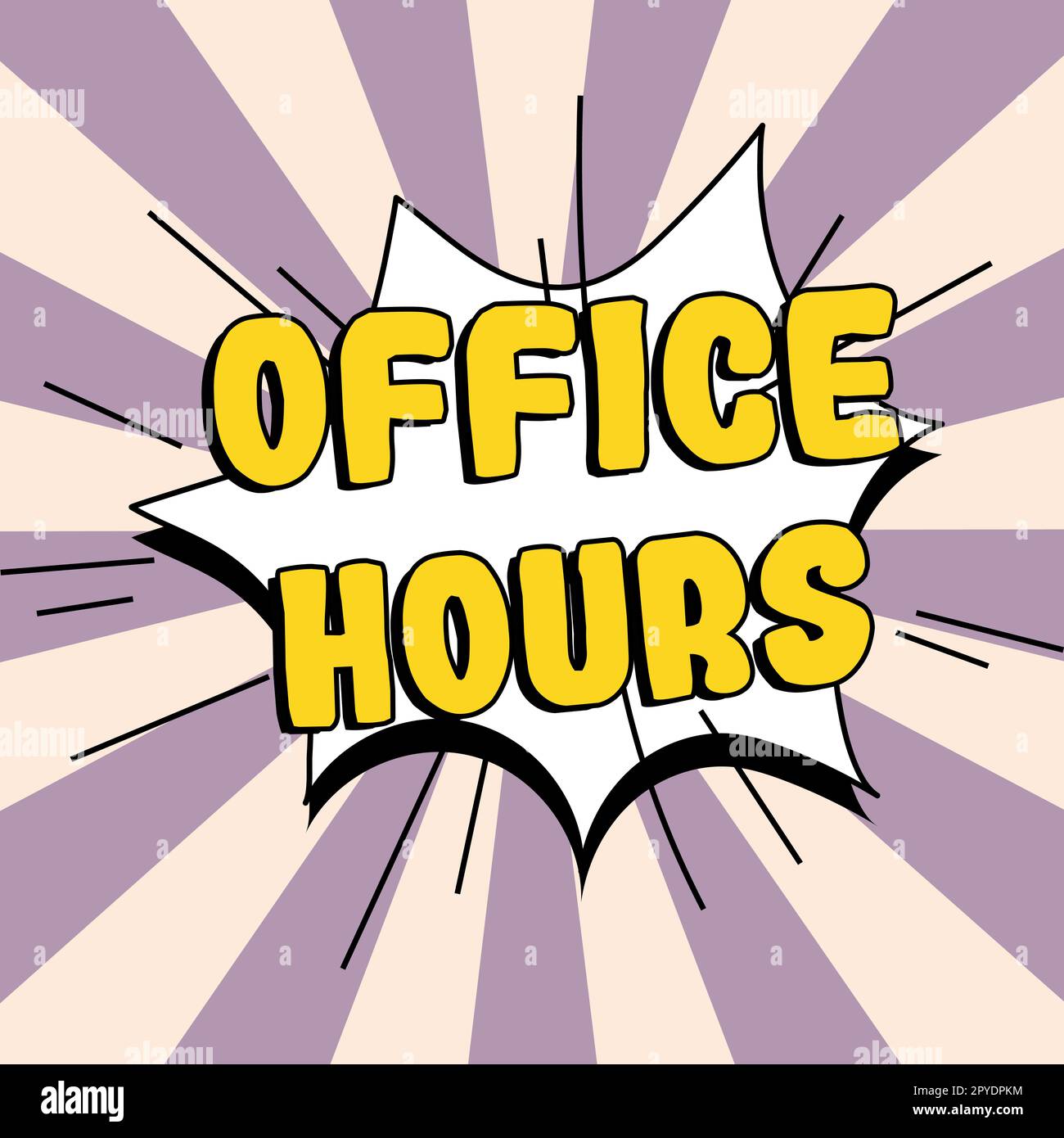 Text caption presenting Office Hours. Word Written on The hours which ...