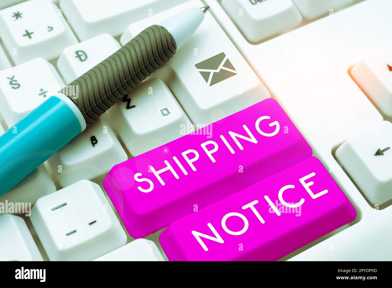 Hand writing sign Shipping Notice. Business overview ships considered ...