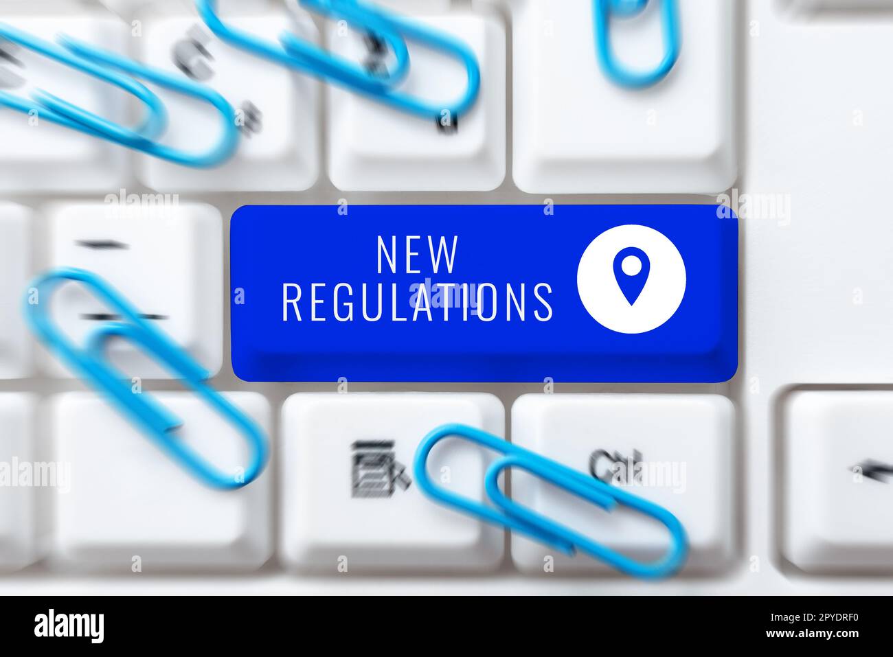 Hand writing sign New Regulations. Concept meaning Regulation ...