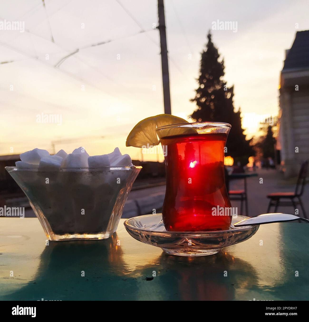 Tea sunset hi-res stock photography and images - Alamy