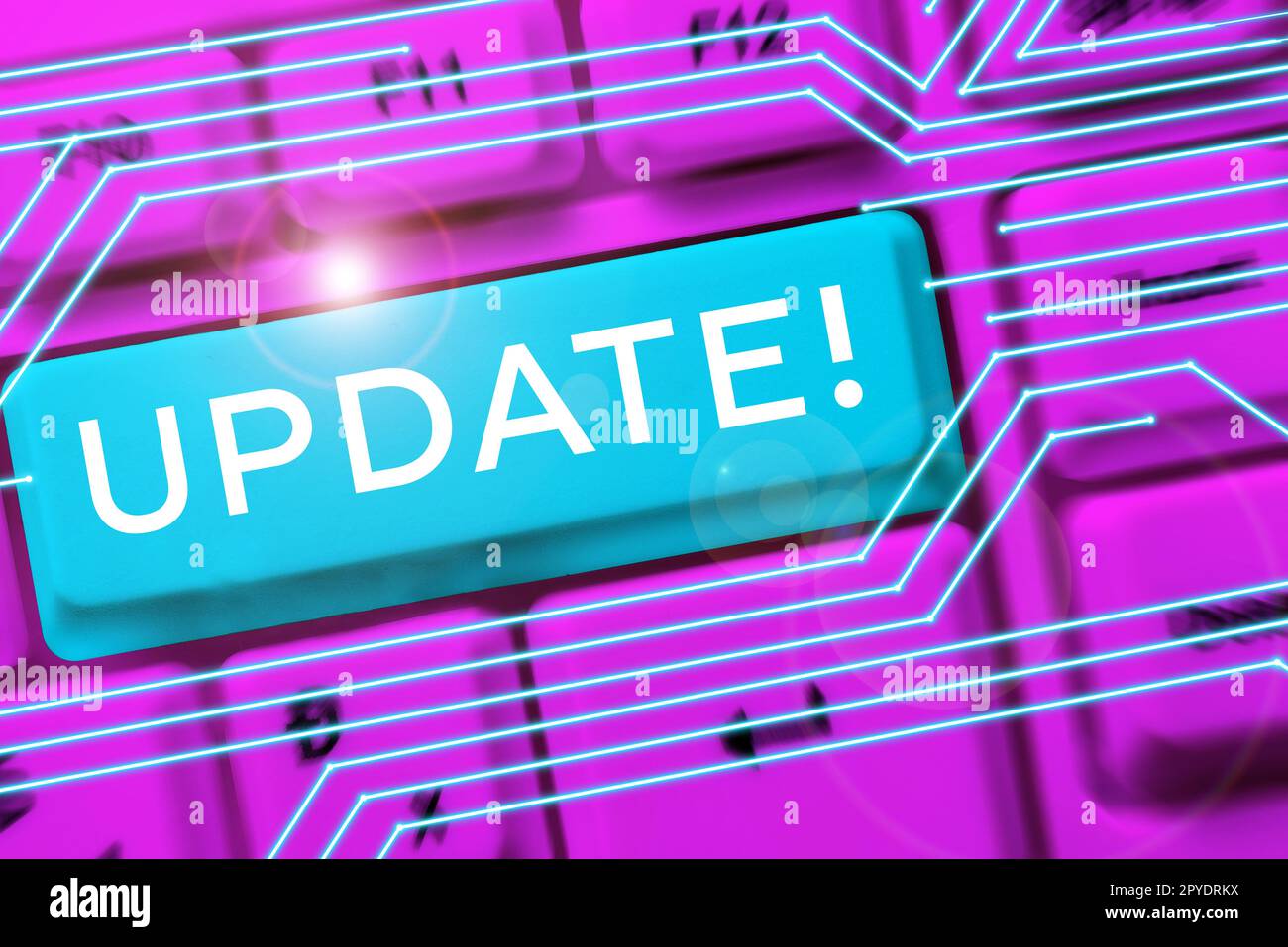 Text sign showing Update. Business concept Make something more modern Adding new facts Changing ...