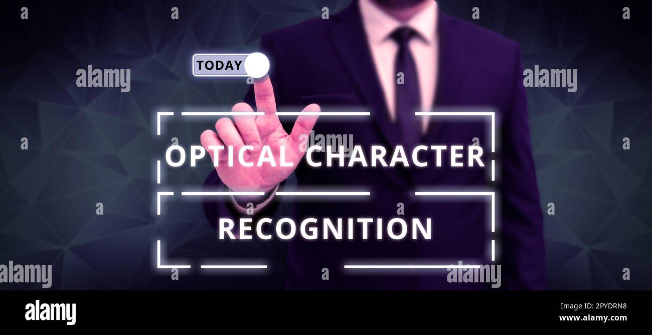 Writing displaying text Optical Character Recognition. Word for the ...