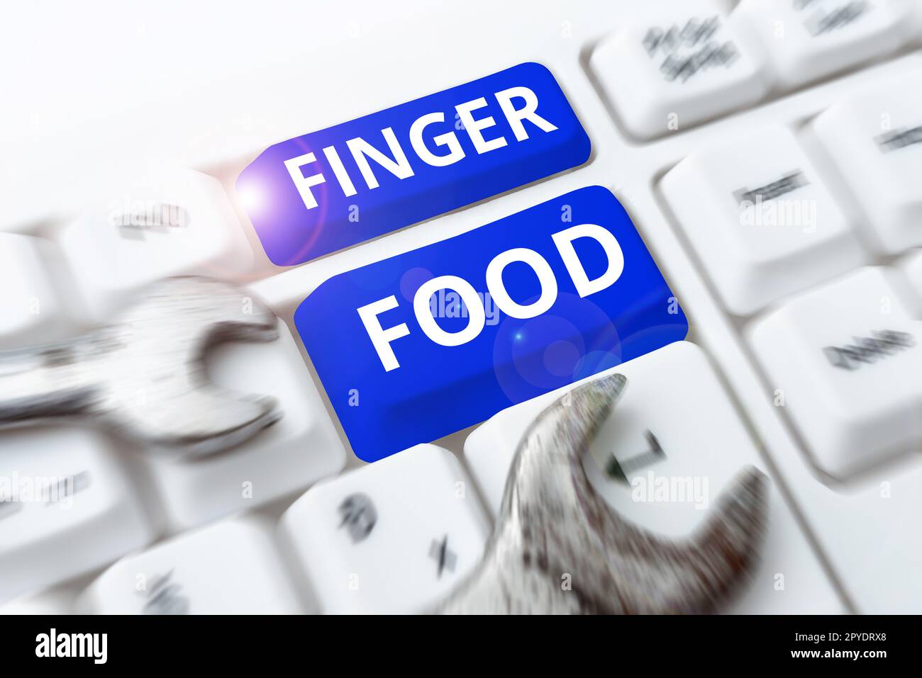 Text showing inspiration Finger Food. Word for products and digestives ...