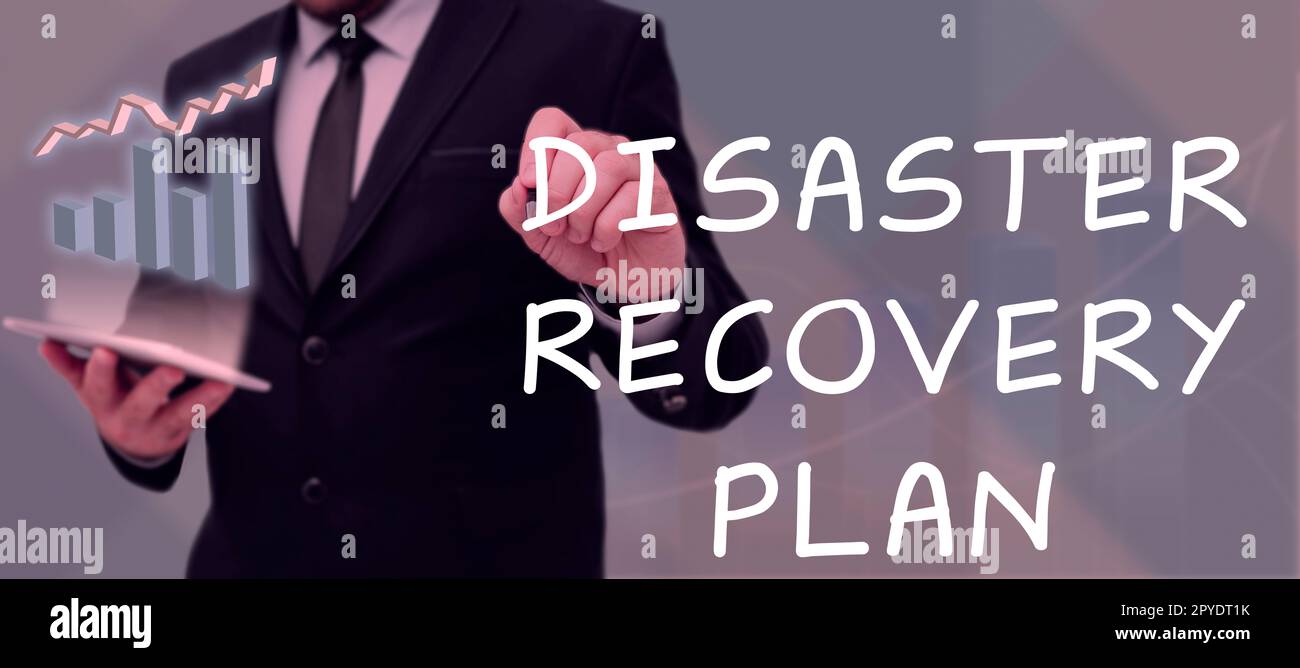 Text sign showing Disaster Recovery Plan. Concept meaning having backup ... Text sign showing Disaster Recovery Plan. Concept meaning having backup ...