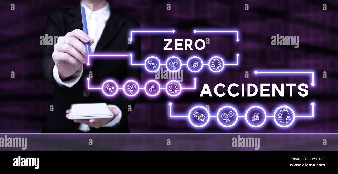 Writing displaying text Zero Accidents. Business overview important ... Writing displaying text Zero Accidents. Business overview important ...