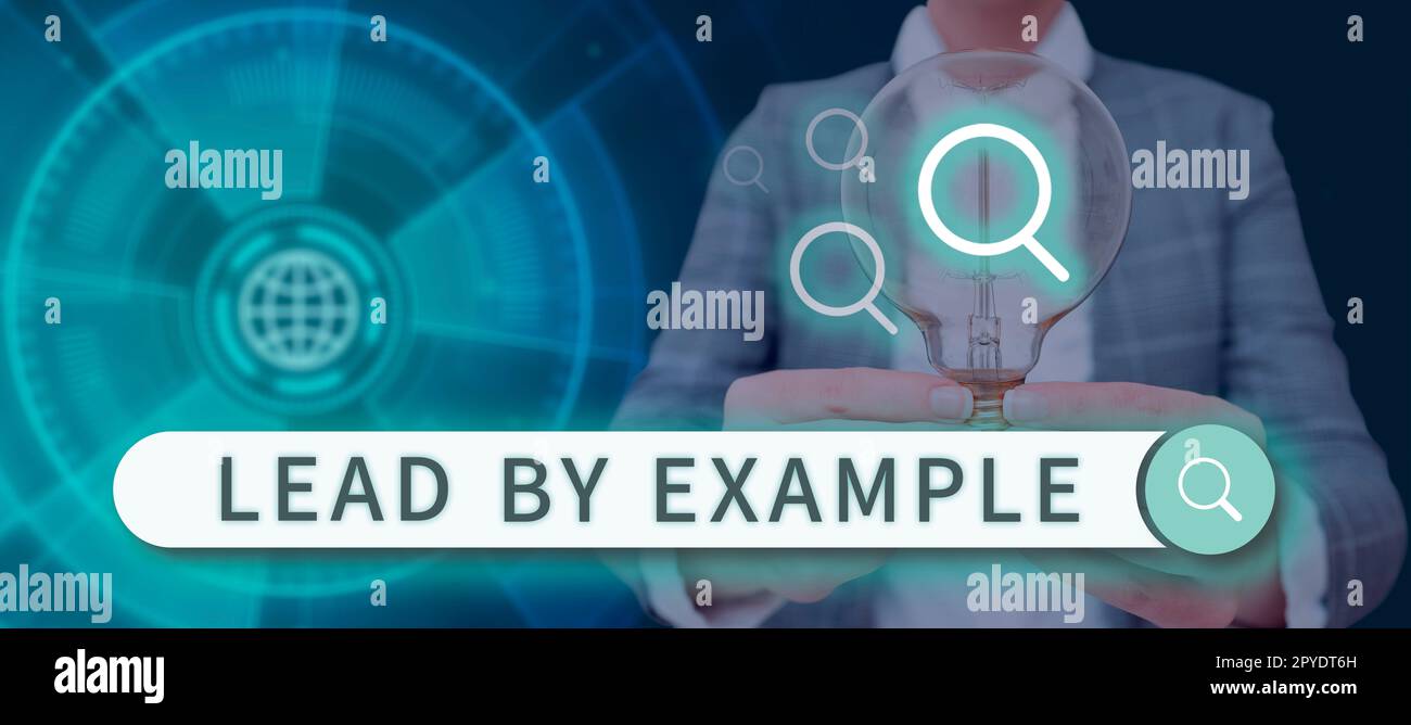 Conceptual caption Lead By Example. Word for Be a mentor leader follow ... Conceptual caption Lead By Example. Word for Be a mentor leader follow ...