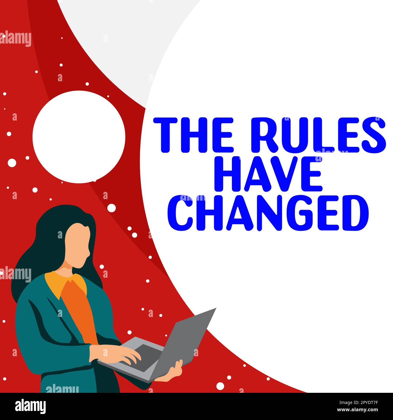 Text showing inspiration The Rules Have Changed. Internet Concept the ...