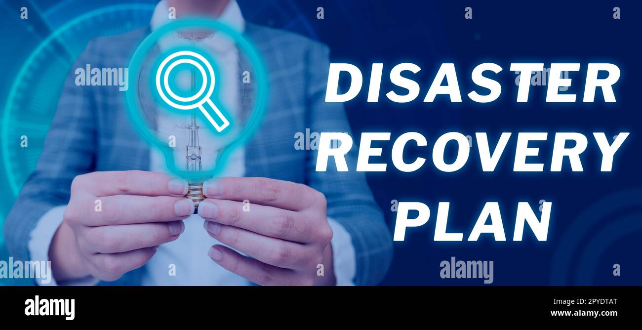 Sign displaying Disaster Recovery Plan. Conceptual photo having backup ...