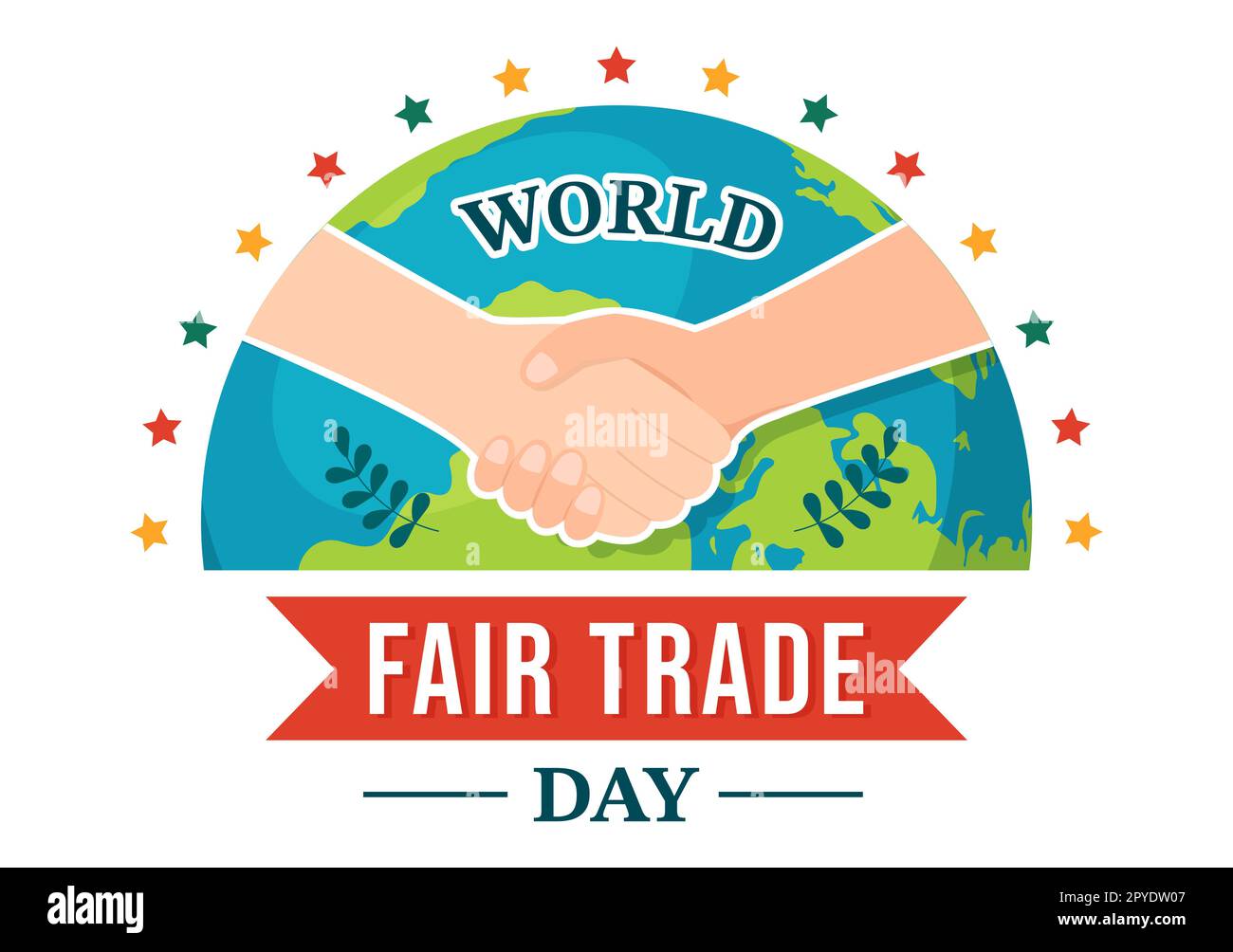 World Fair Trade Day Illustration with Scales Digitally, Climate ...