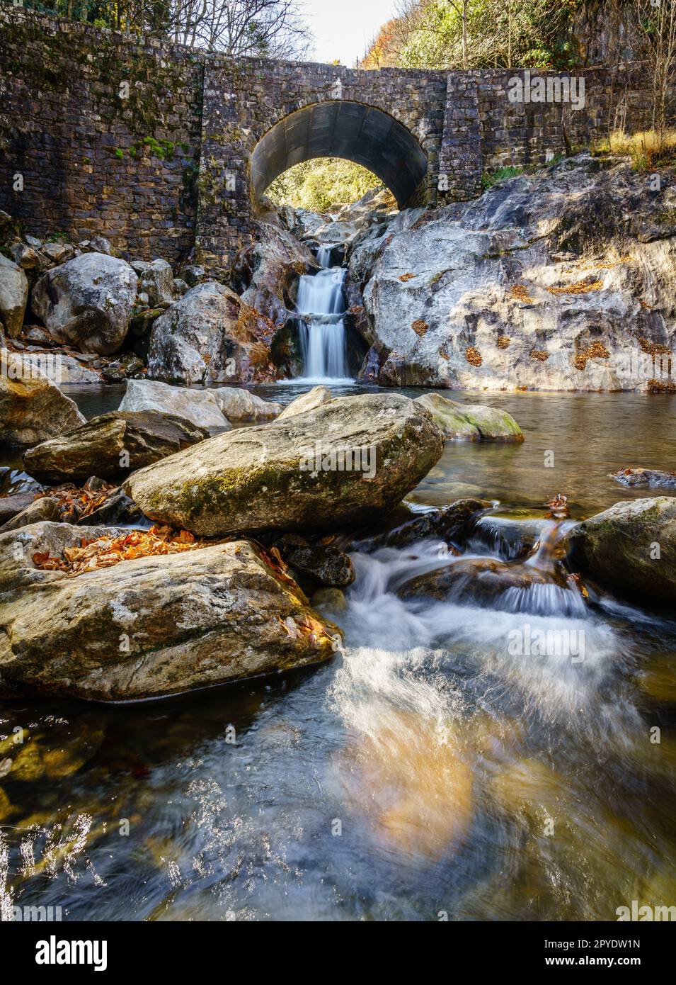 Blue ridge parkway appalachian mountains stone bridge hi-res stock ...