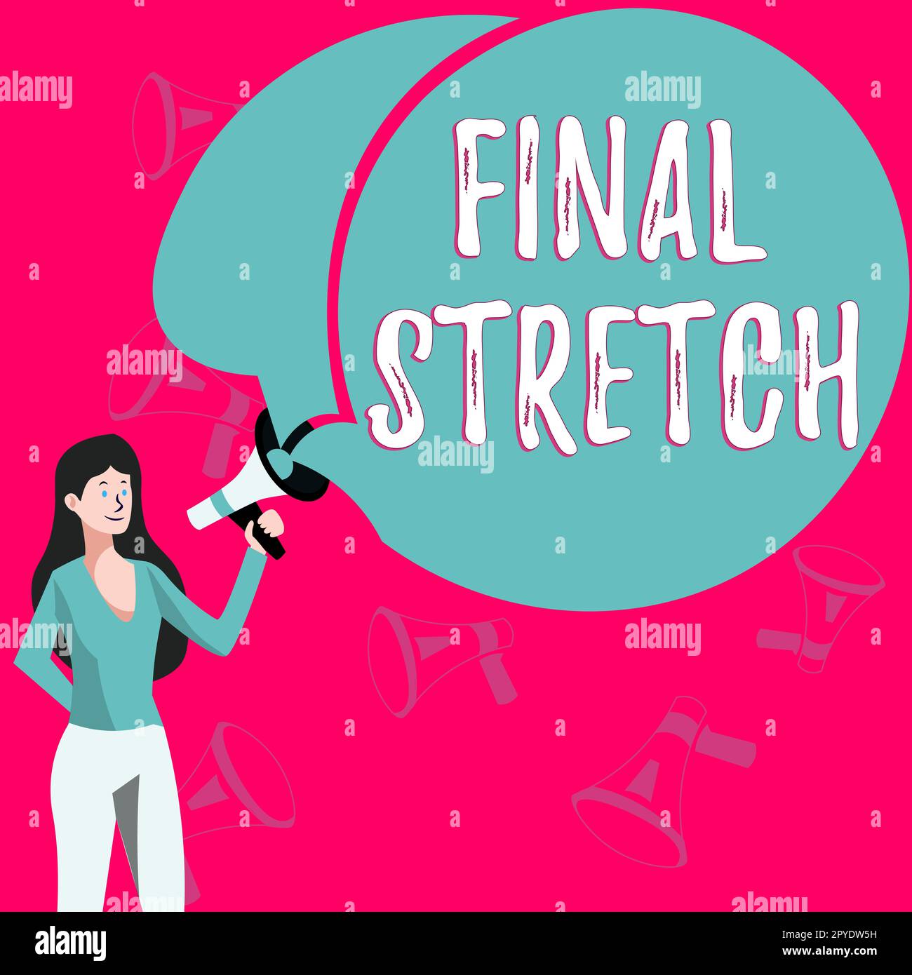 Sign displaying Final Stretch. Business showcase Last Leg Concluding ...