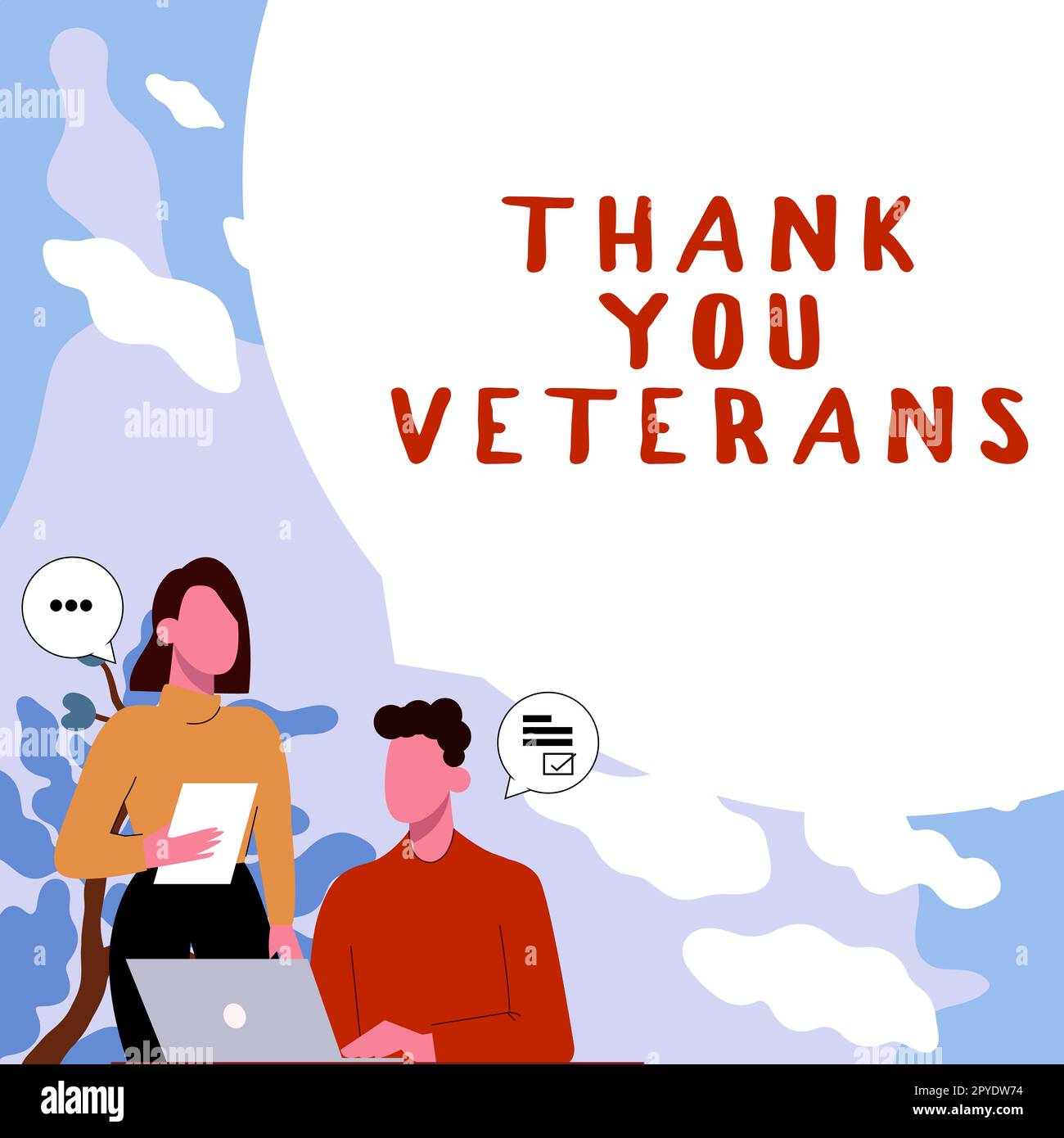 Conceptual display Thank You Veterans. Business approach Expression of ...