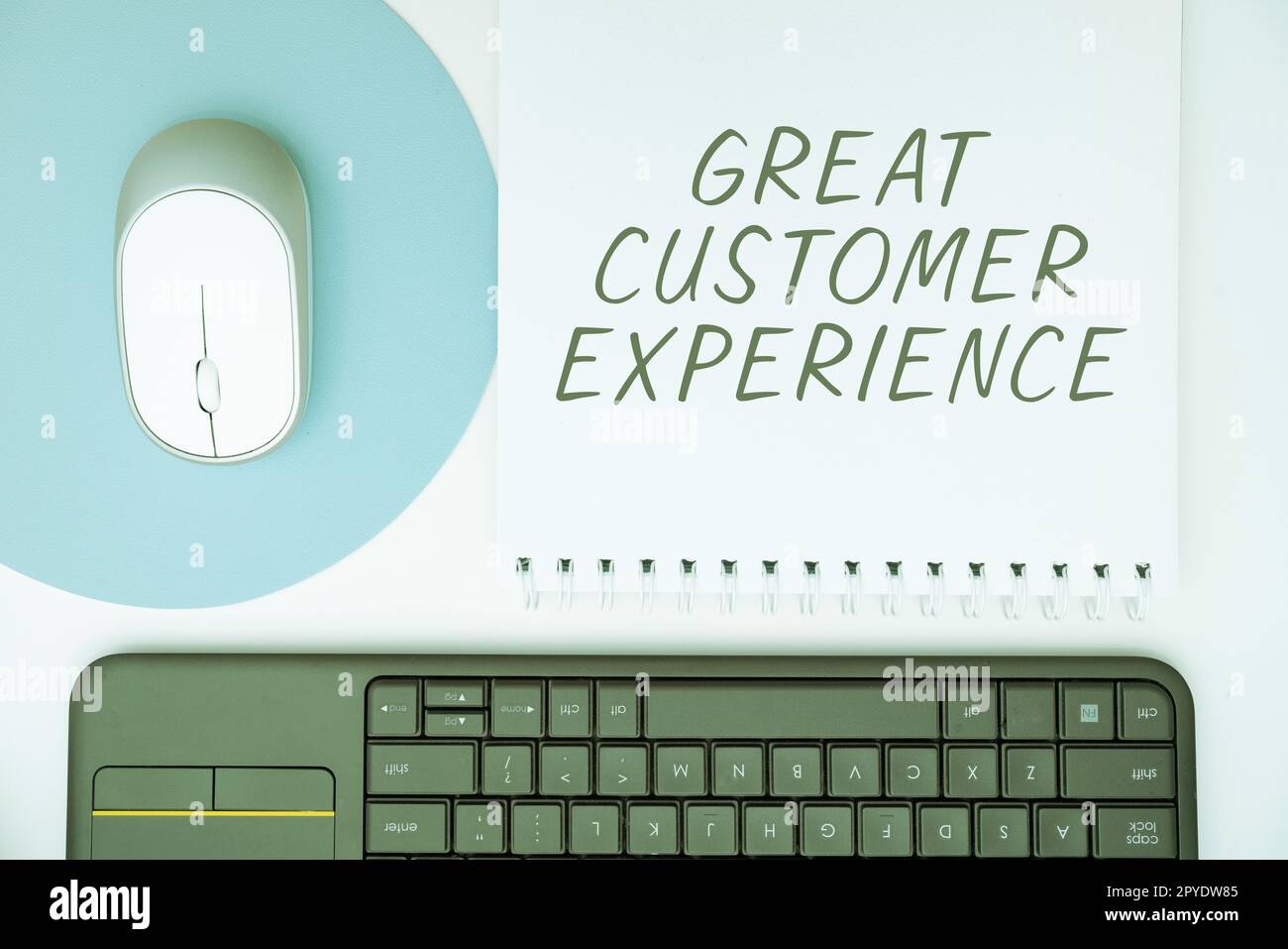 Hand writing sign Great Customer Experience. Business overview ...