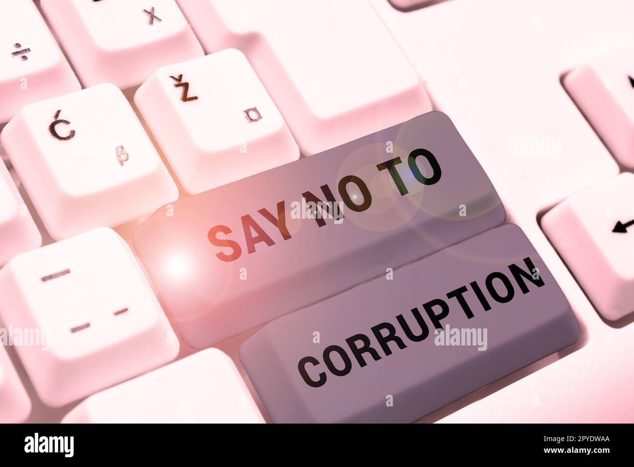 Writing displaying text Say No To Corruption. Word Written on ...