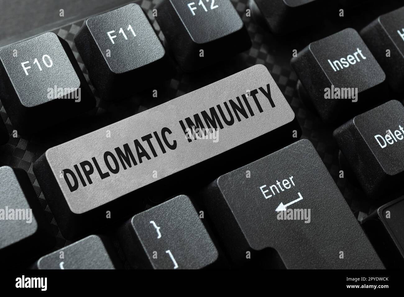 Sign displaying Diplomatic Immunity. Business concept law that gives ...