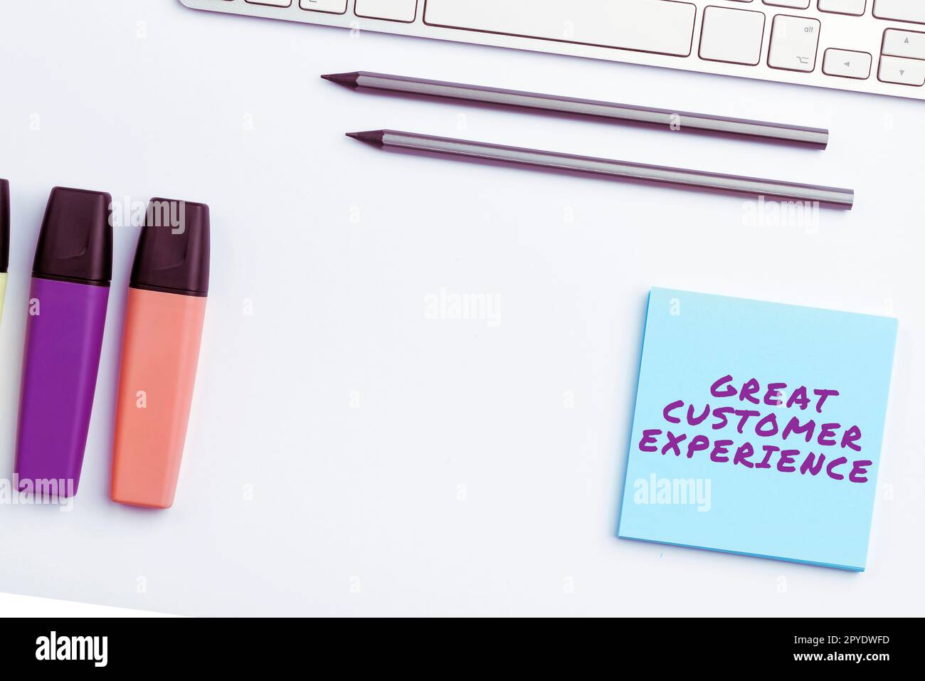 Text caption presenting Great Customer Experience. Business overview ...