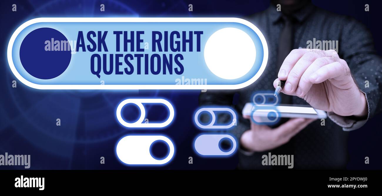Conceptual display Ask The Right Questions. Concept meaning Look for a ...