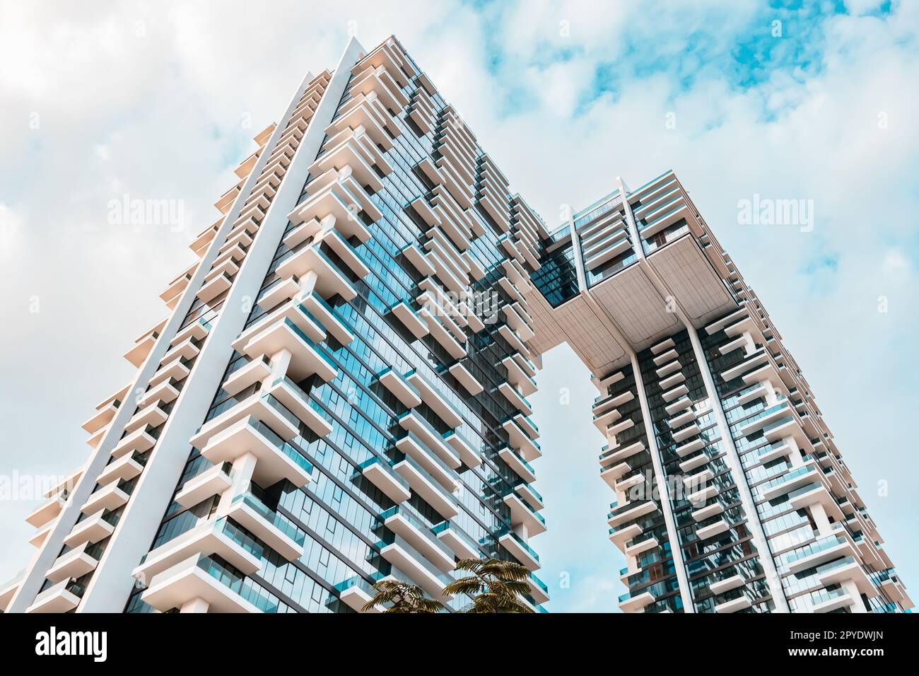 13 January 2023, UAE, Dubai: unusual architecture of a residential ...