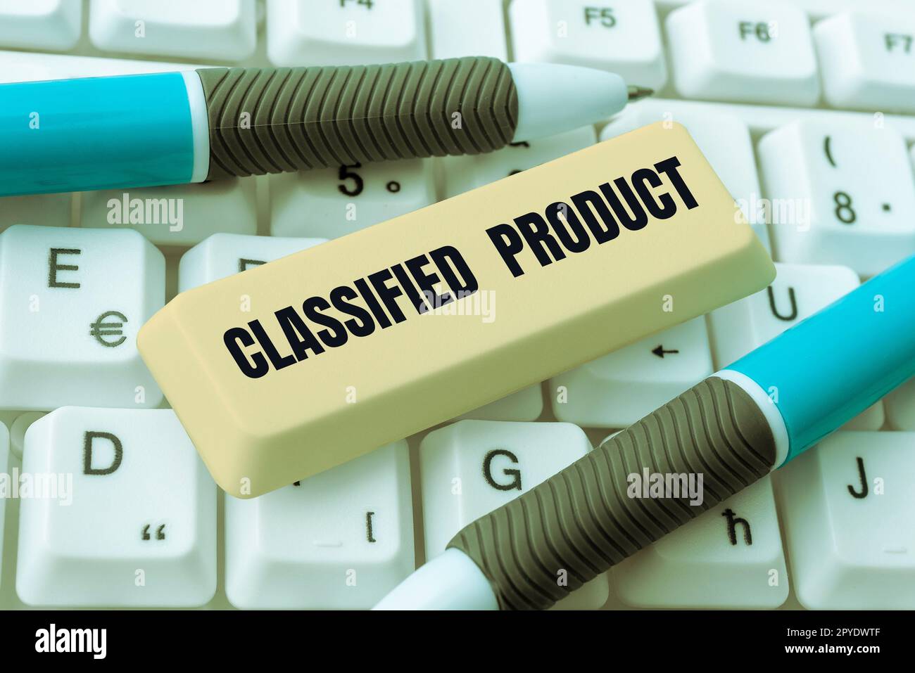 Hand writing sign Classified Product. Business overview Sensitive Data ...